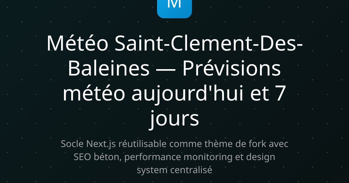 Météo Saint-Clement-Des-Baleines — Prévisions météo aujourd'hui et 7 ...