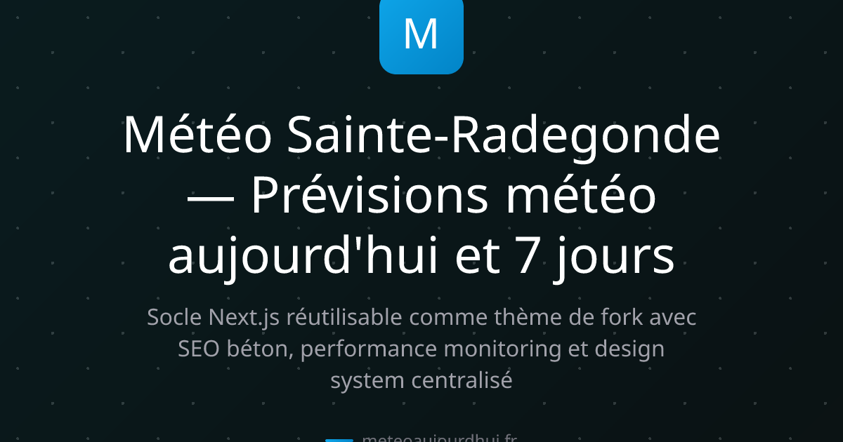 Météo Sainte-Radegonde — Prévisions météo aujourd'hui et 7 jours ...
